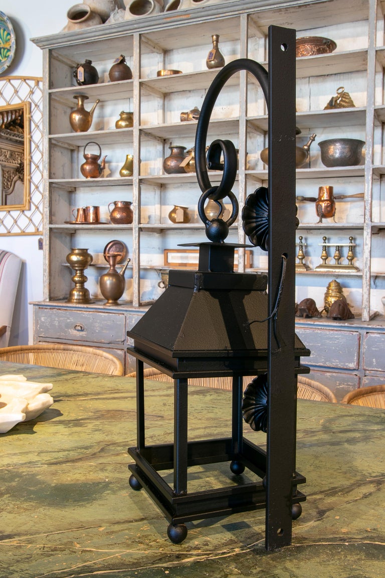 1970s Pair of Iron Spanish Wall Lamps For Sale at 1stDibs