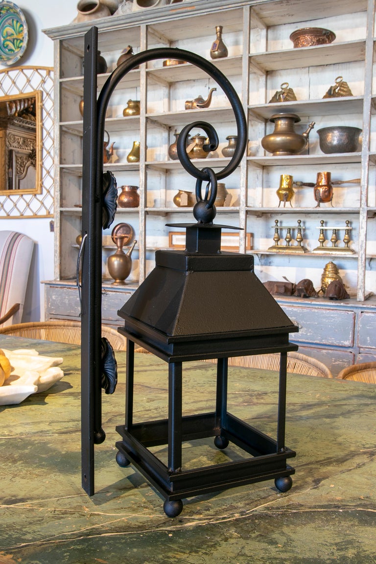 1970s Pair of Iron Spanish Wall Lamps For Sale at 1stDibs