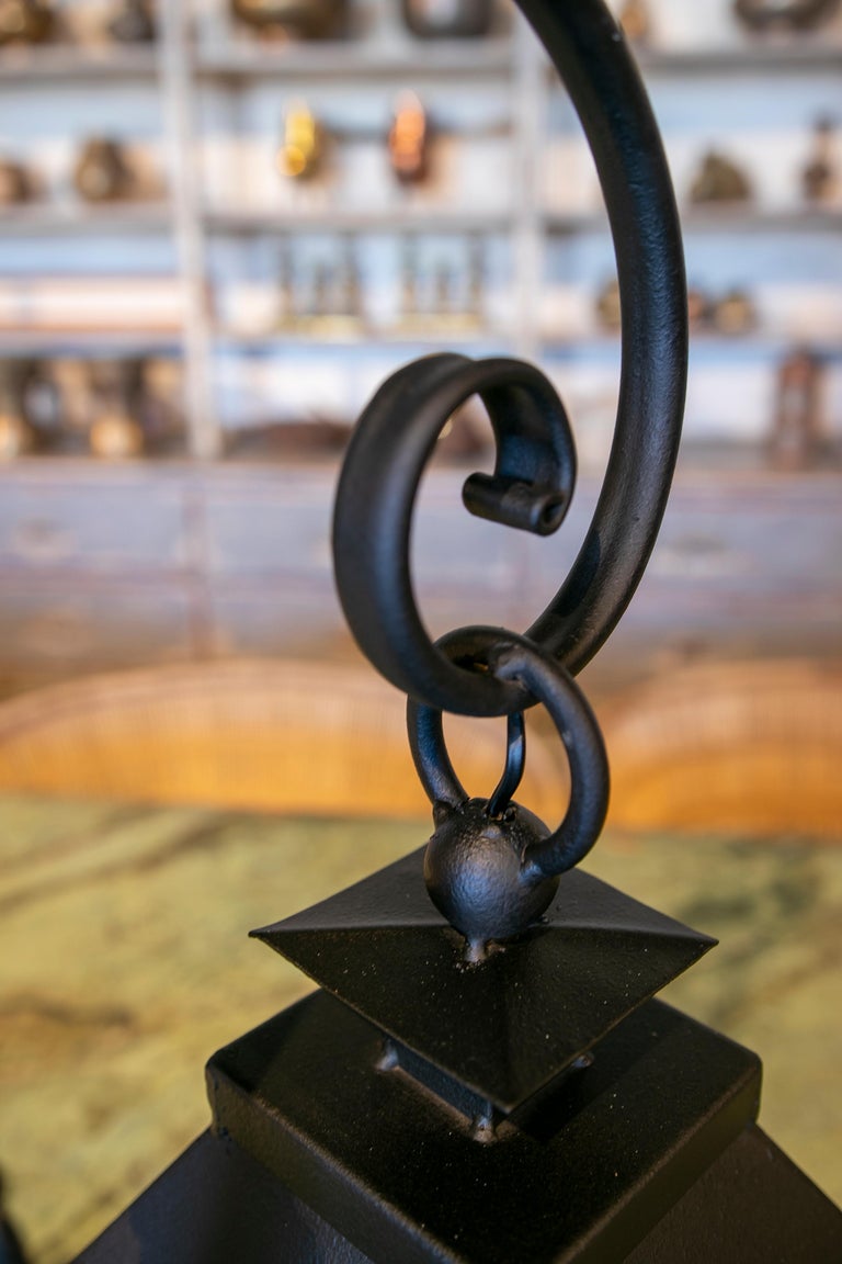 1970s Pair of Iron Spanish Wall Lamps For Sale at 1stDibs