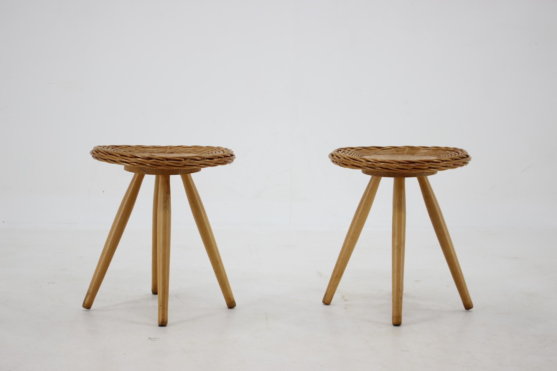 1970s Pair of Jan Kalous Side Tables for ULUV, Czechoslovakia at 1stDibs