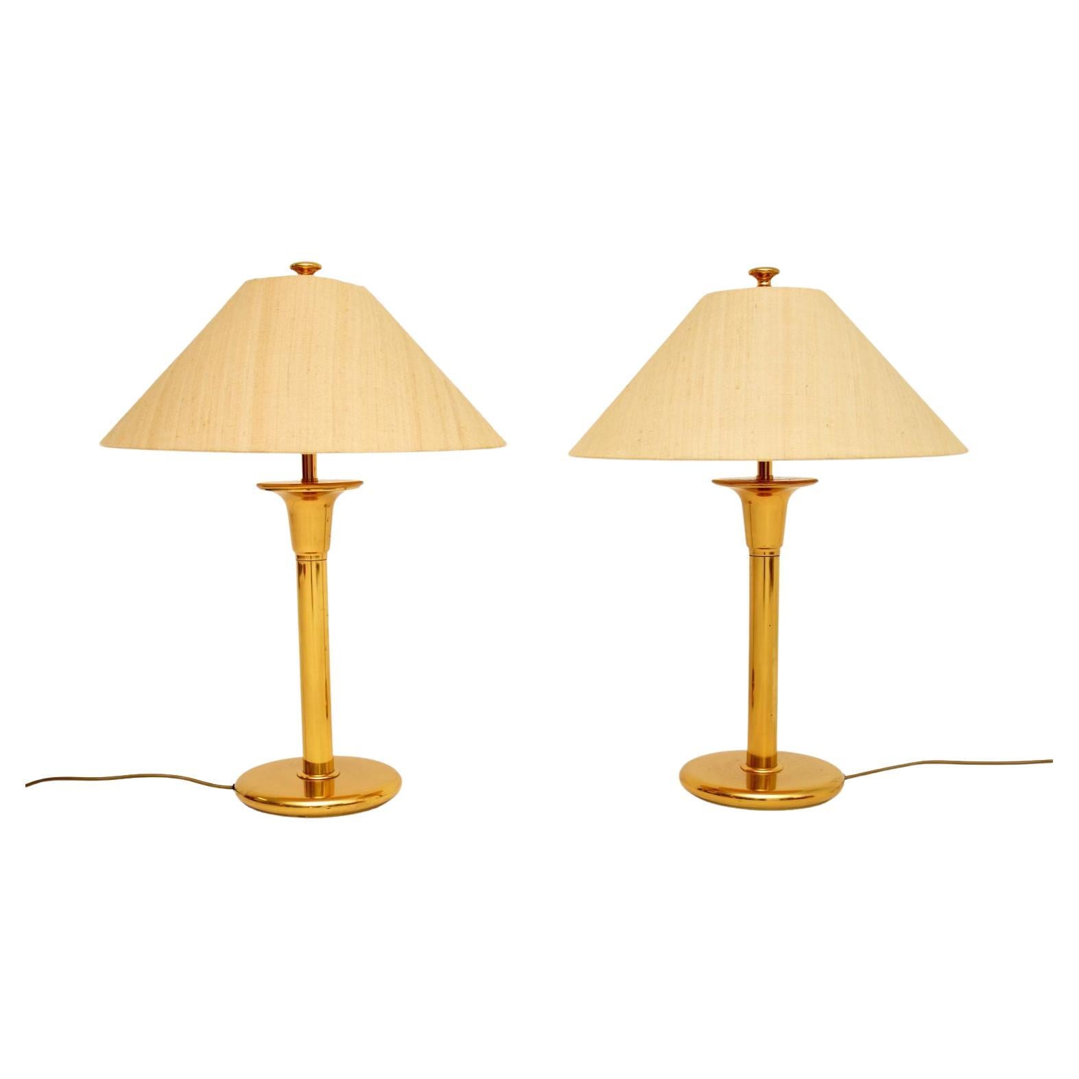 1970's Vintage Chrome and Brass Table Lamp For Sale at 1stDibs