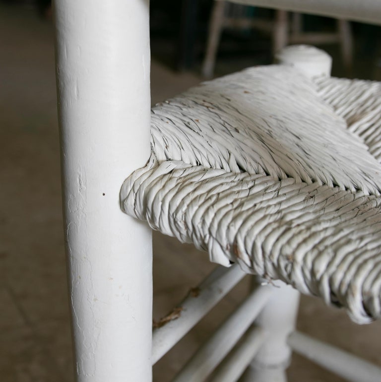 1970s Pair of White Chairs with Enea Seating For Sale at 1stDibs