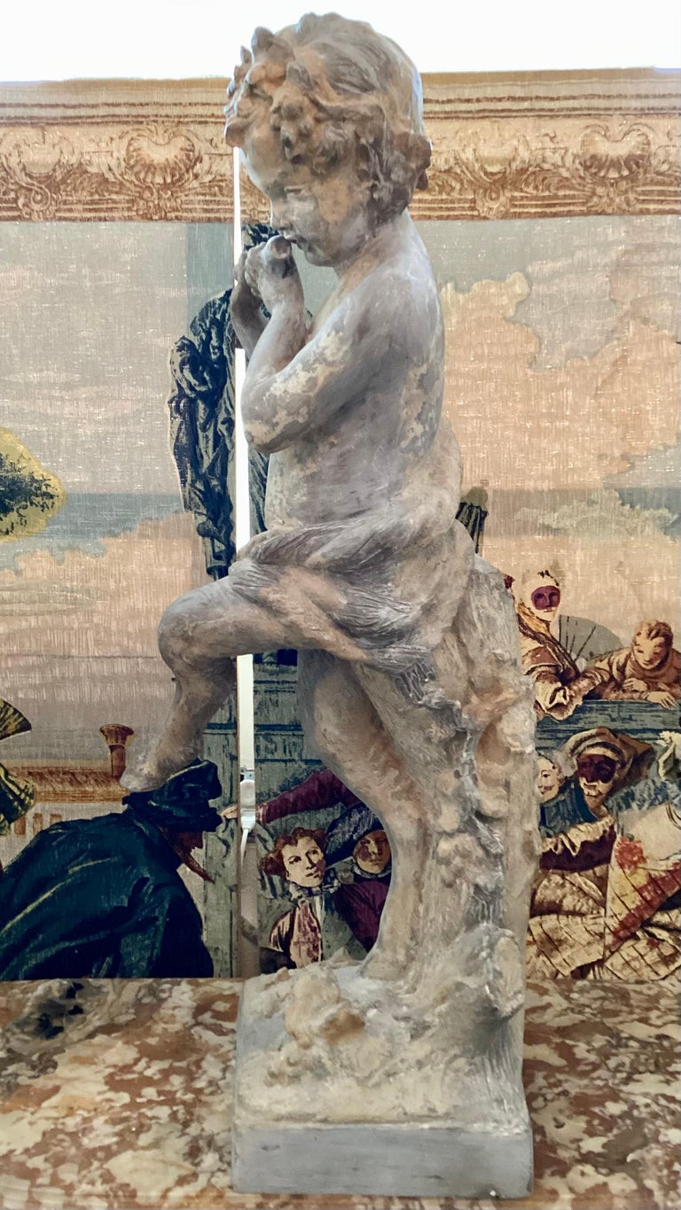 1970s Pan Large Cast Statue For Sale at 1stDibs