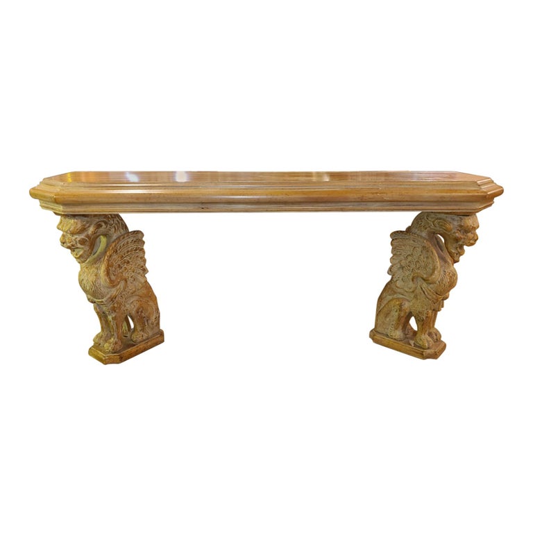 1970s Phyllis Morris San Simoen Griffin Console Table at 1stDibs