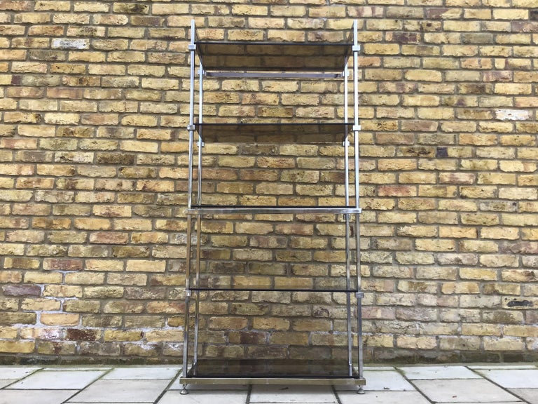 1970s Pieff Chrome Shelving For Sale at 1stDibs