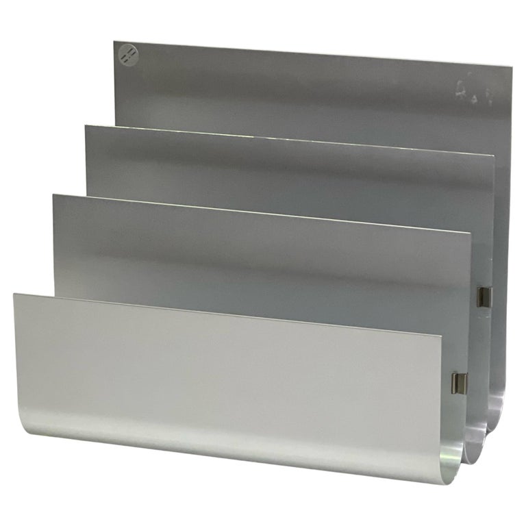 1970s Pierre Vandel Aluminum Magazine Rack For Sale at 1stDibs