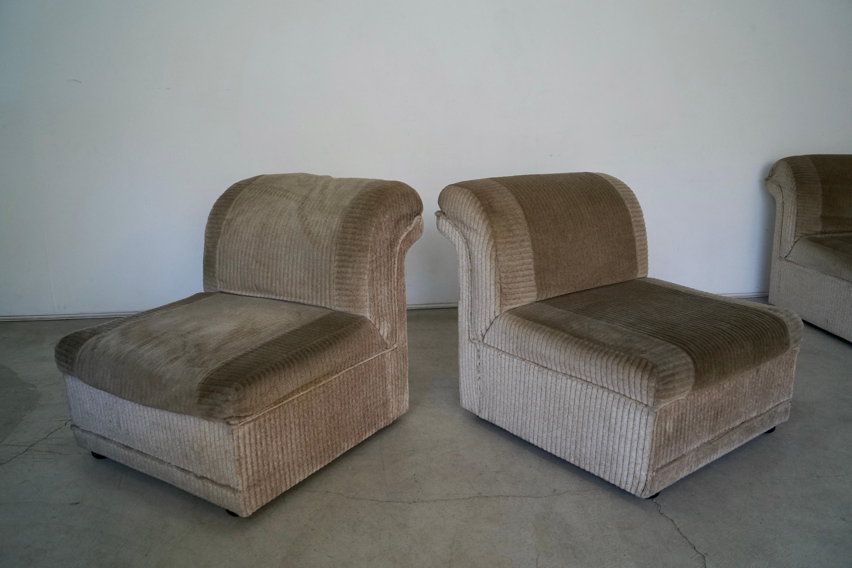 1970s Postmodern 6-Piece Modular Sectional Sofa For Sale at 1stDibs