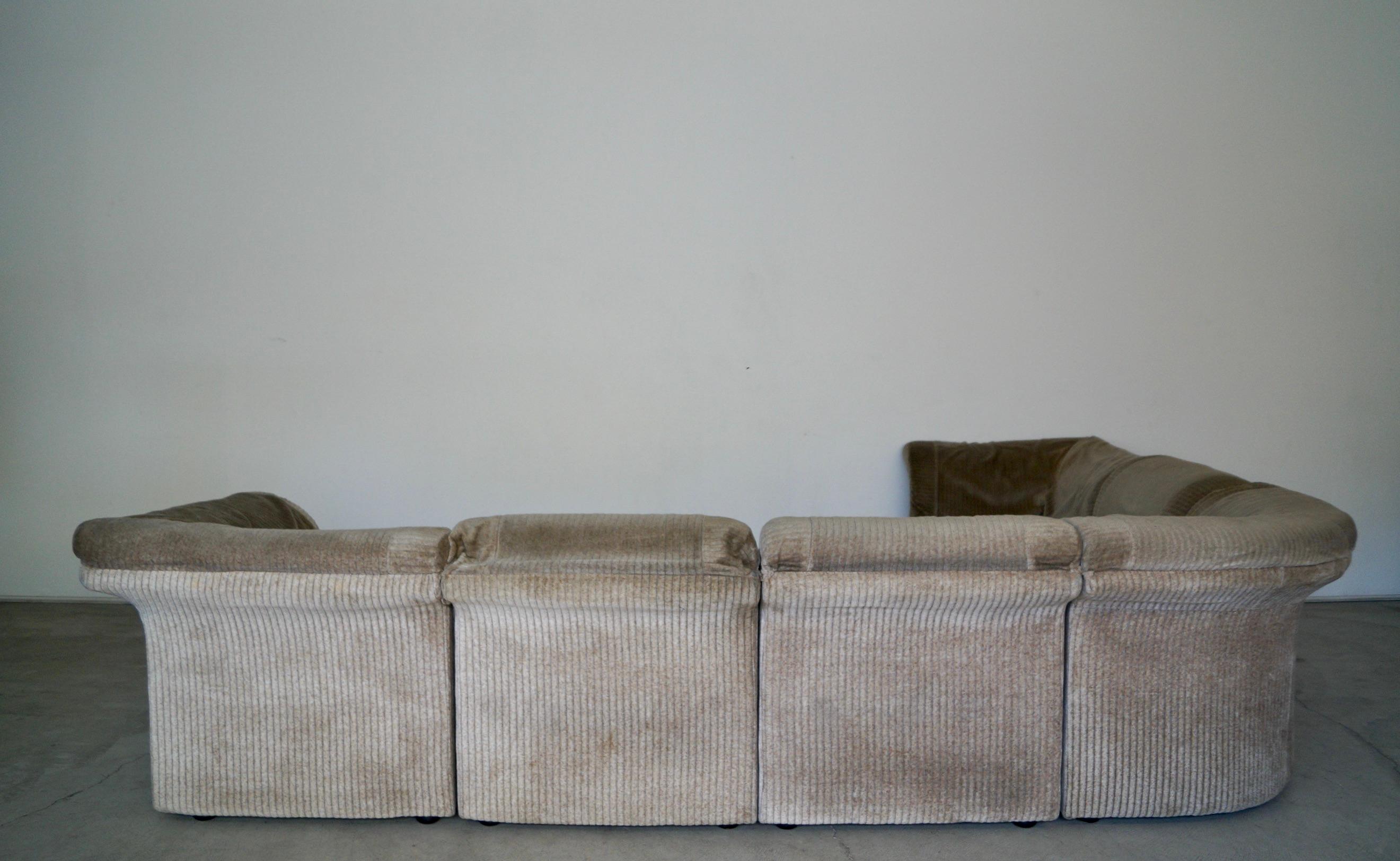 1970s Postmodern 6-Piece Modular Sectional Sofa For Sale at 1stDibs