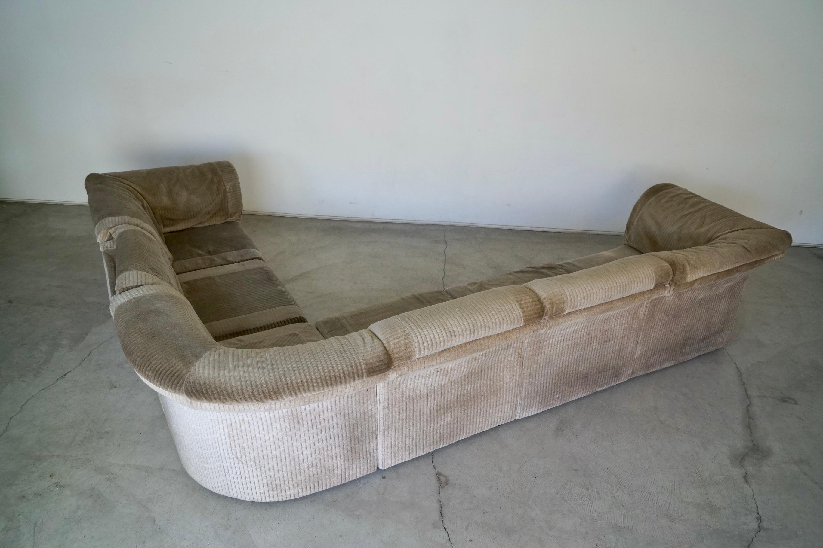 1970s Postmodern 6-Piece Modular Sectional Sofa For Sale at 1stDibs