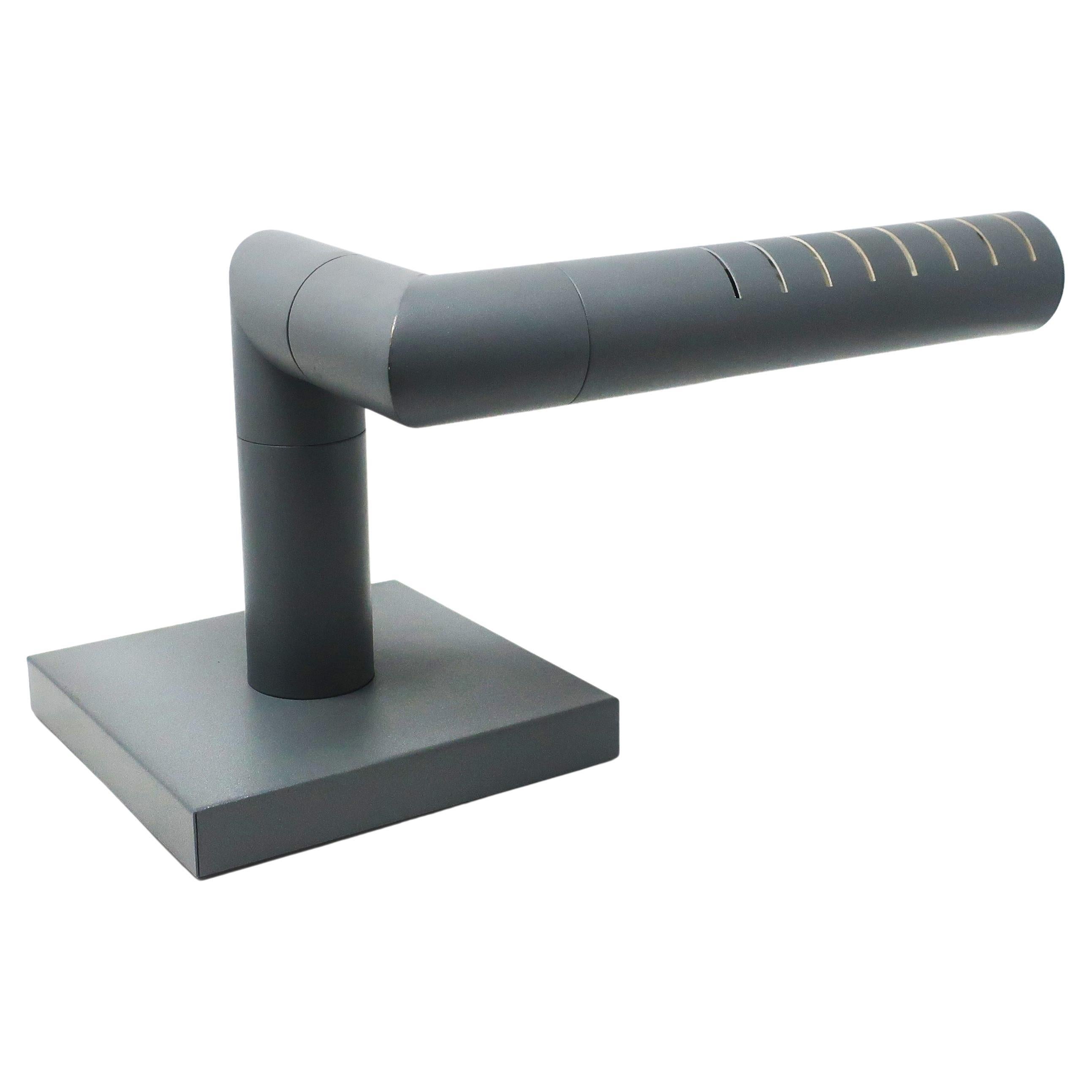 Tubular Wood and Aluminum Lamp at 1stDibs