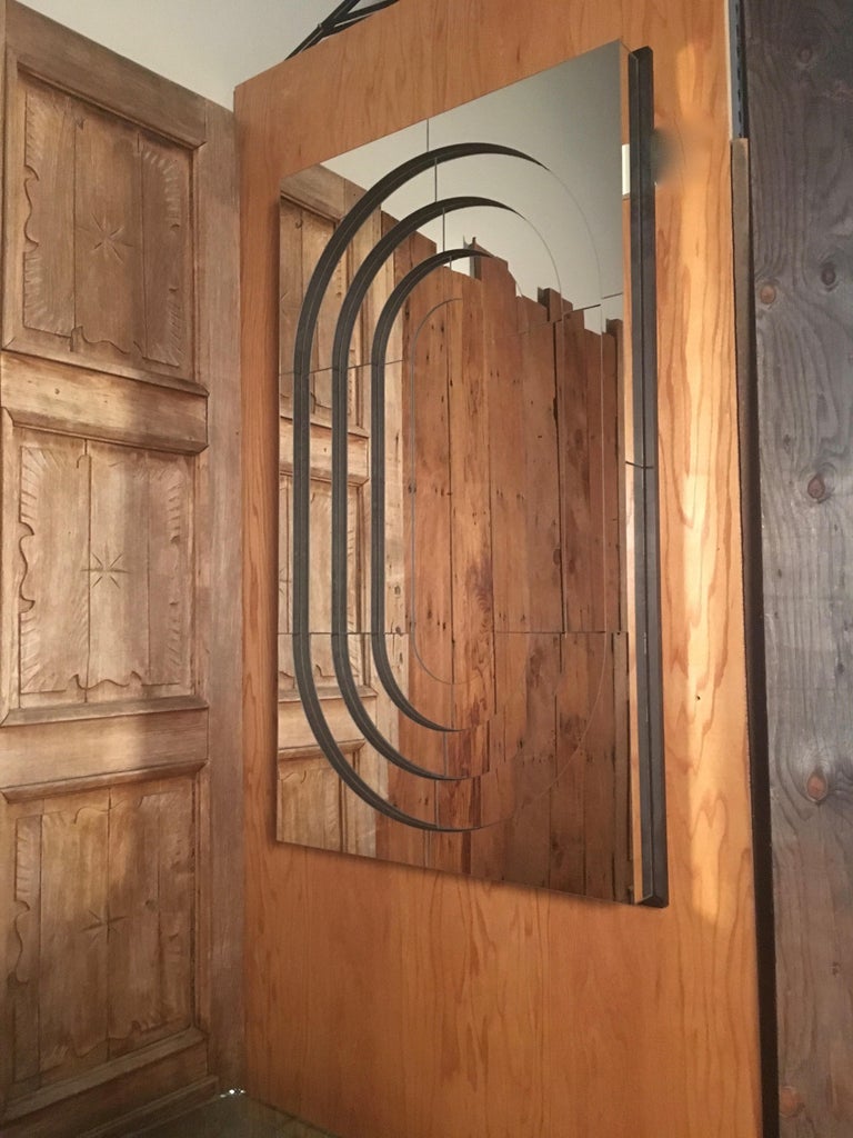 1970s Race Track Mirror For Sale at 1stdibs