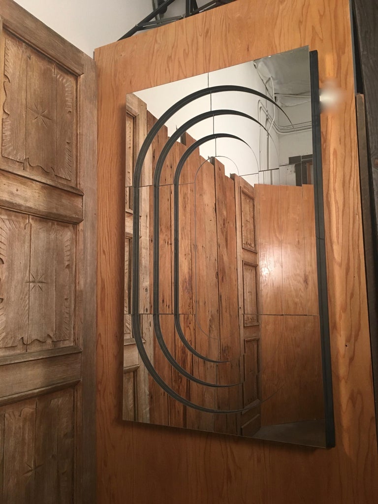 1970s Race Track Mirror For Sale at 1stdibs