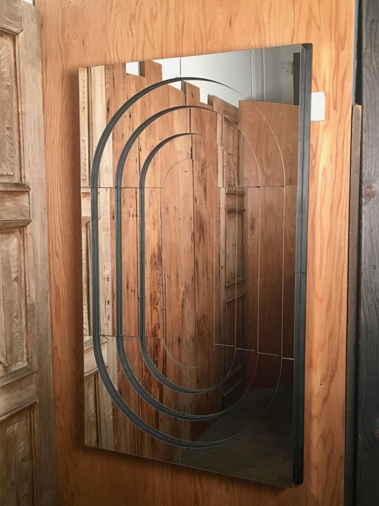 1970s Race Track Mirror For Sale at 1stdibs