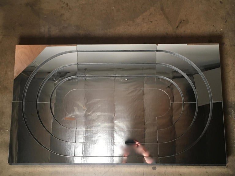 1970s Race Track Mirror For Sale at 1stdibs