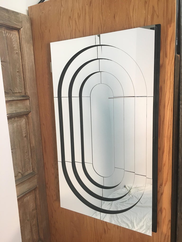 1970s Race Track Mirror at 1stDibs