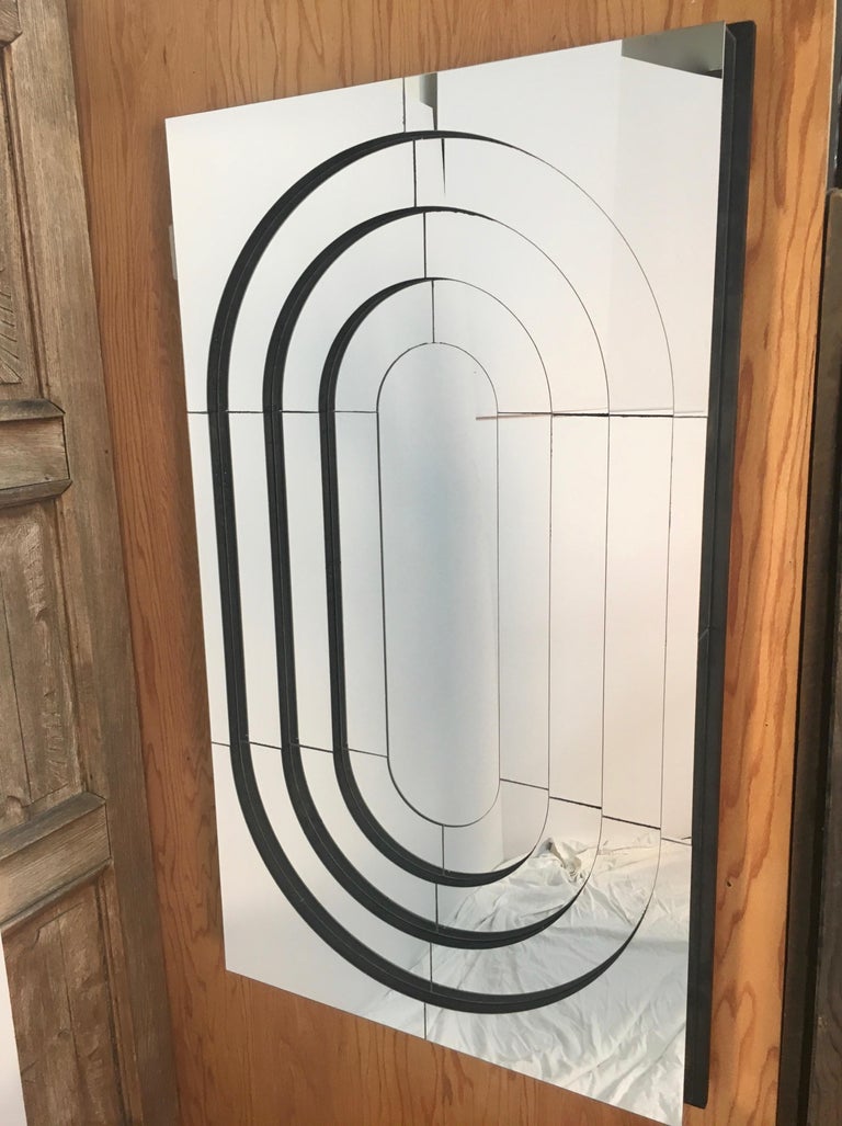 1970s Race Track Mirror at 1stDibs