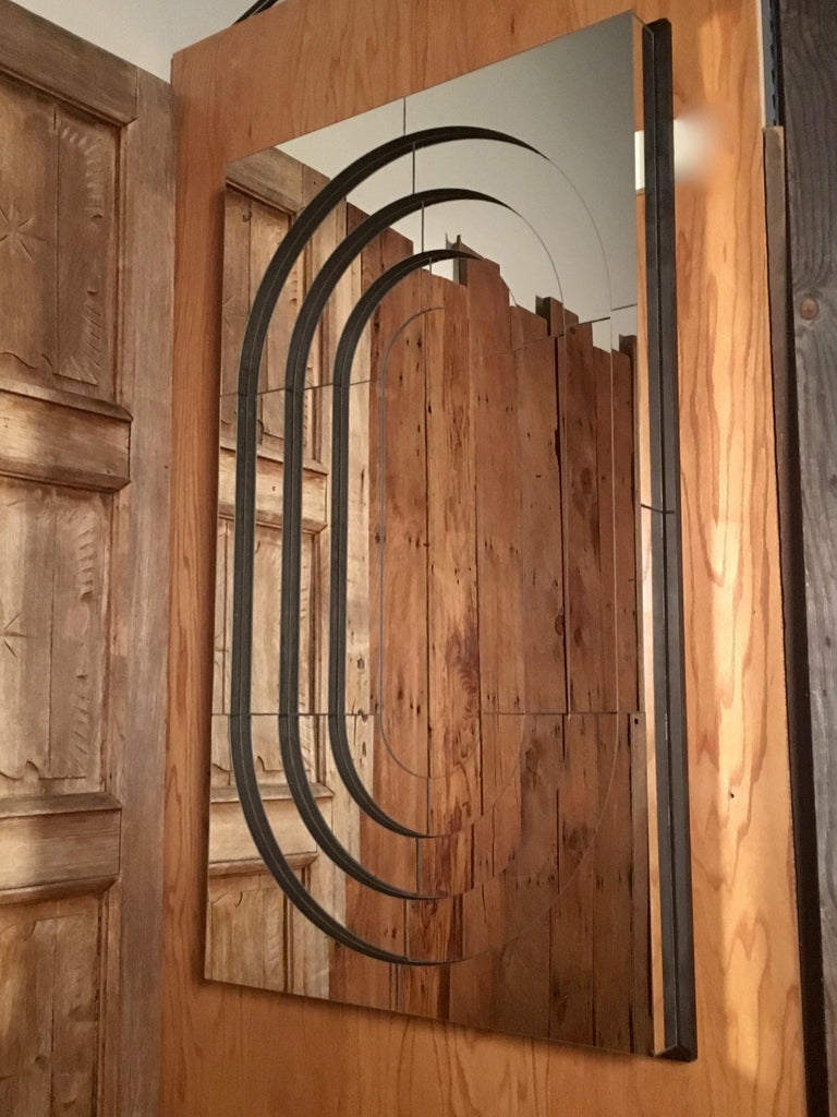 1970s Race Track Mirror at 1stDibs