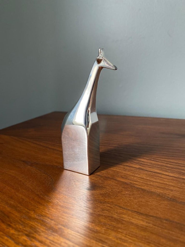 1970s Rare Giraffe Dansk Animal Paperweight Silver Plated by Gunnar ...