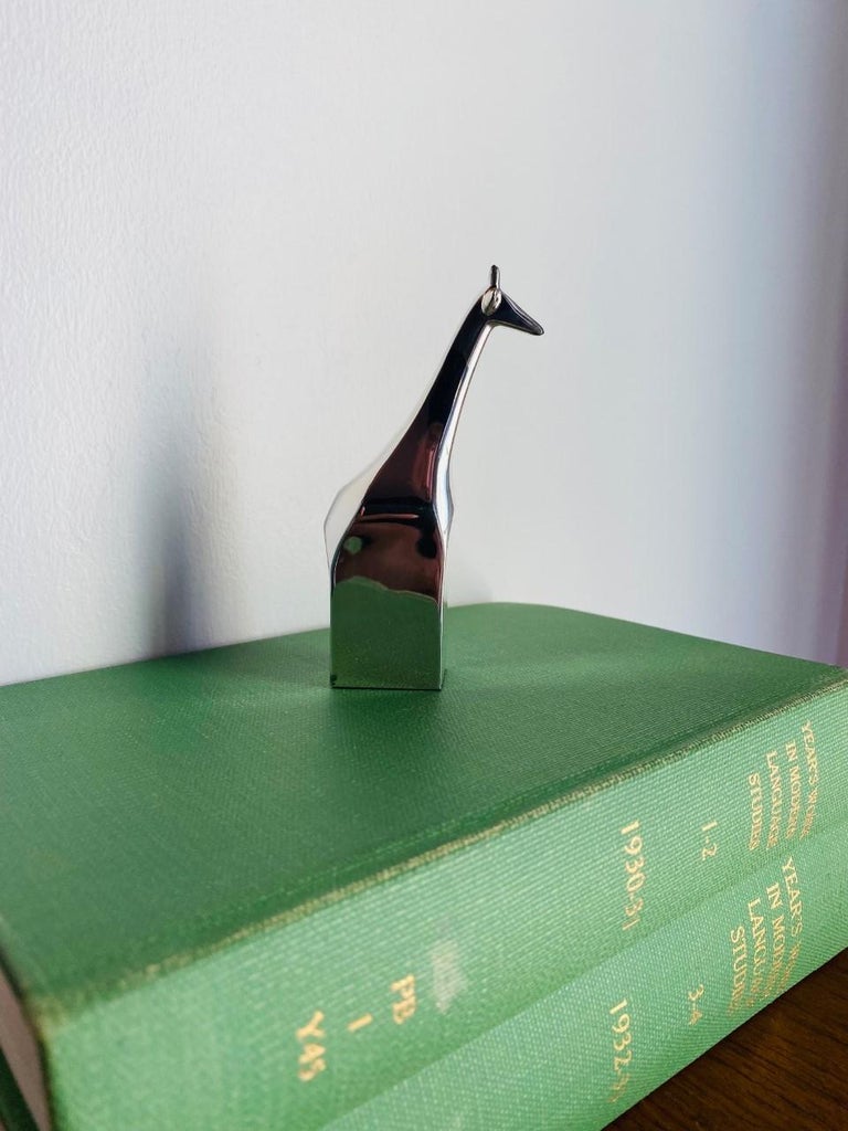 1970s Rare Giraffe Dansk Animal Paperweight Silver Plated by Gunnar ...