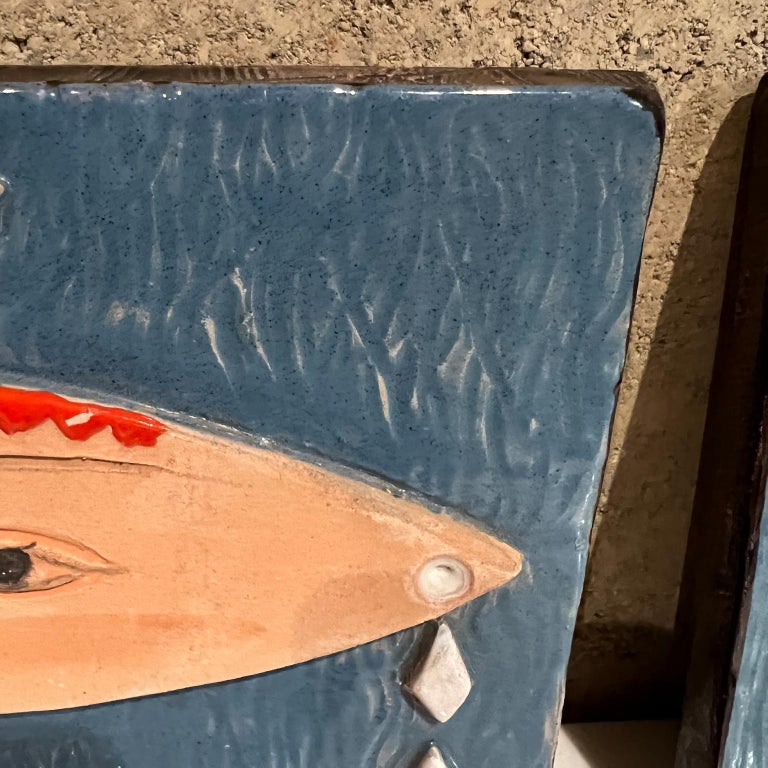 1970s Regal His and Her Italian Wall Tile Set Hand Paint Giovanni de Simone Italy For Sale at ...