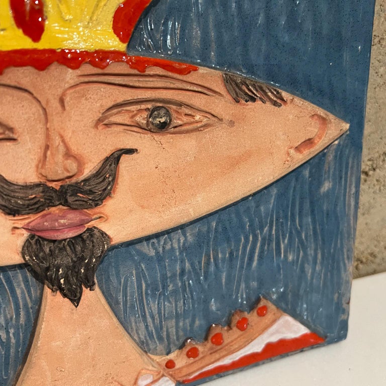 1970s Regal His and Her Italian Wall Tile Set Hand Paint Giovanni de Simone Italy For Sale at ...