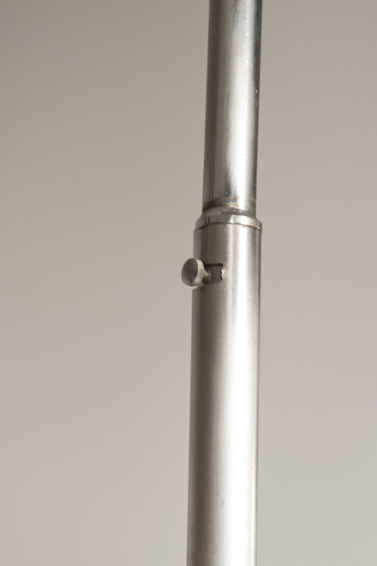 1970s Reggiani Adjustable Steel Arm and Black Metal Base Arch Floor ...