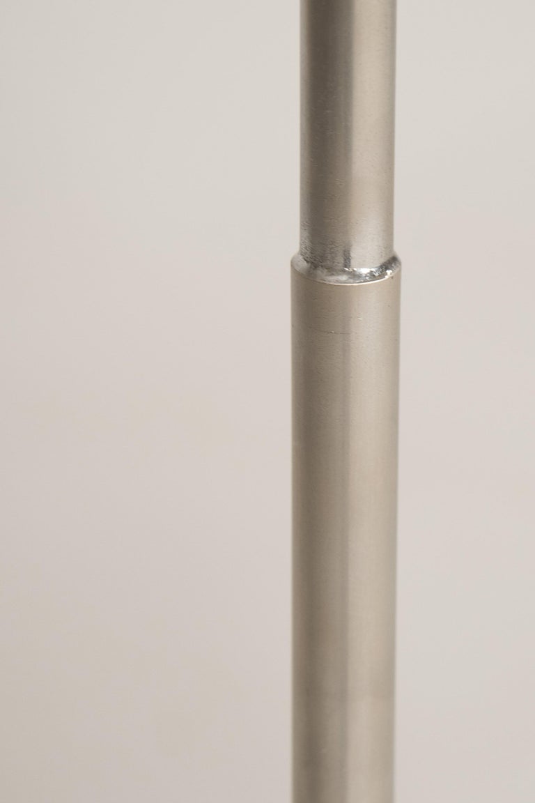 1970s Reggiani Adjustable Steel Arm and Black Metal Base Arch Floor ...