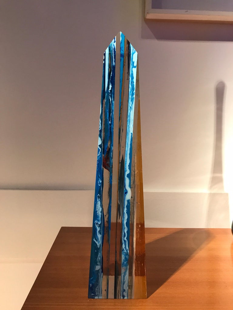 1970s Resin Obelisk by Pierre Giraudon at 1stDibs