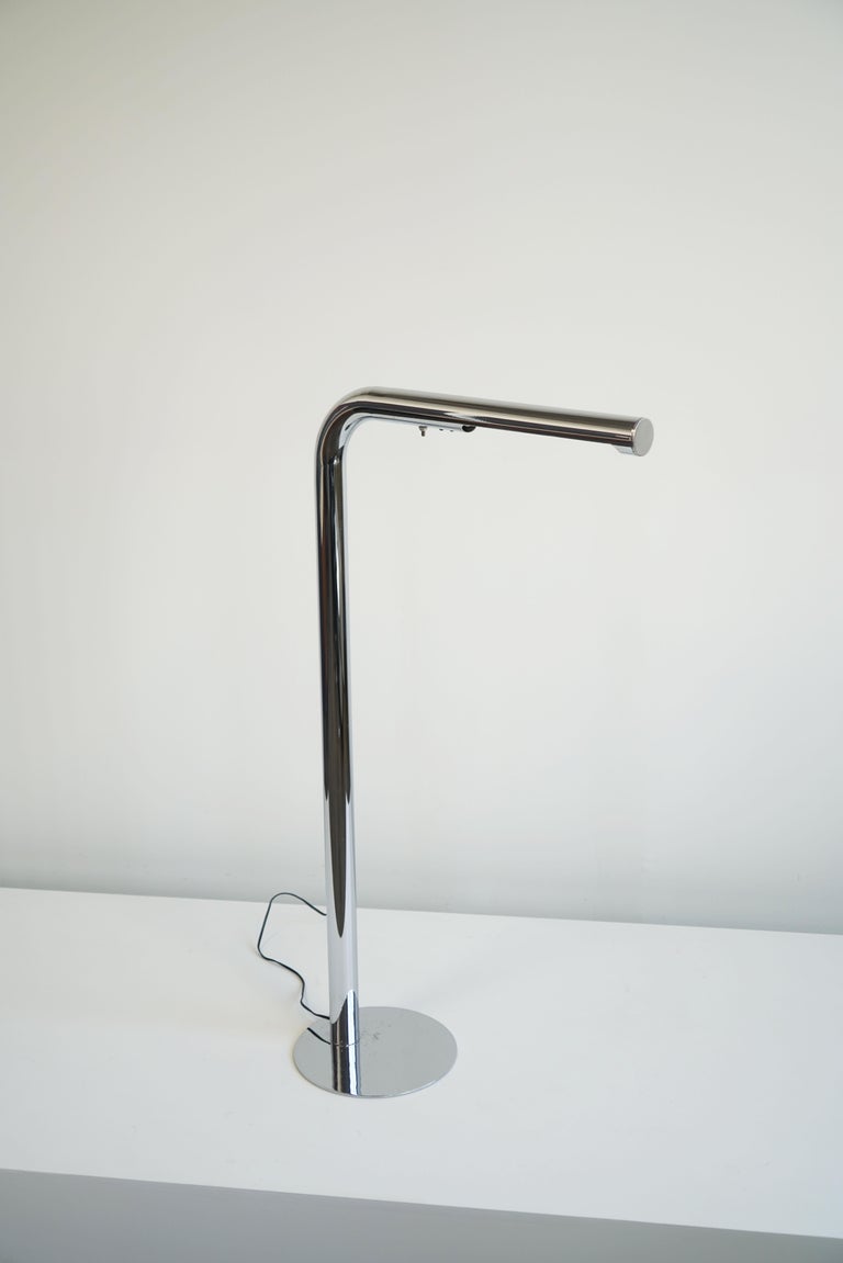 1970's, Robert Sonneman Chrome Tube Floor Lamp Reading Light For Sale ...