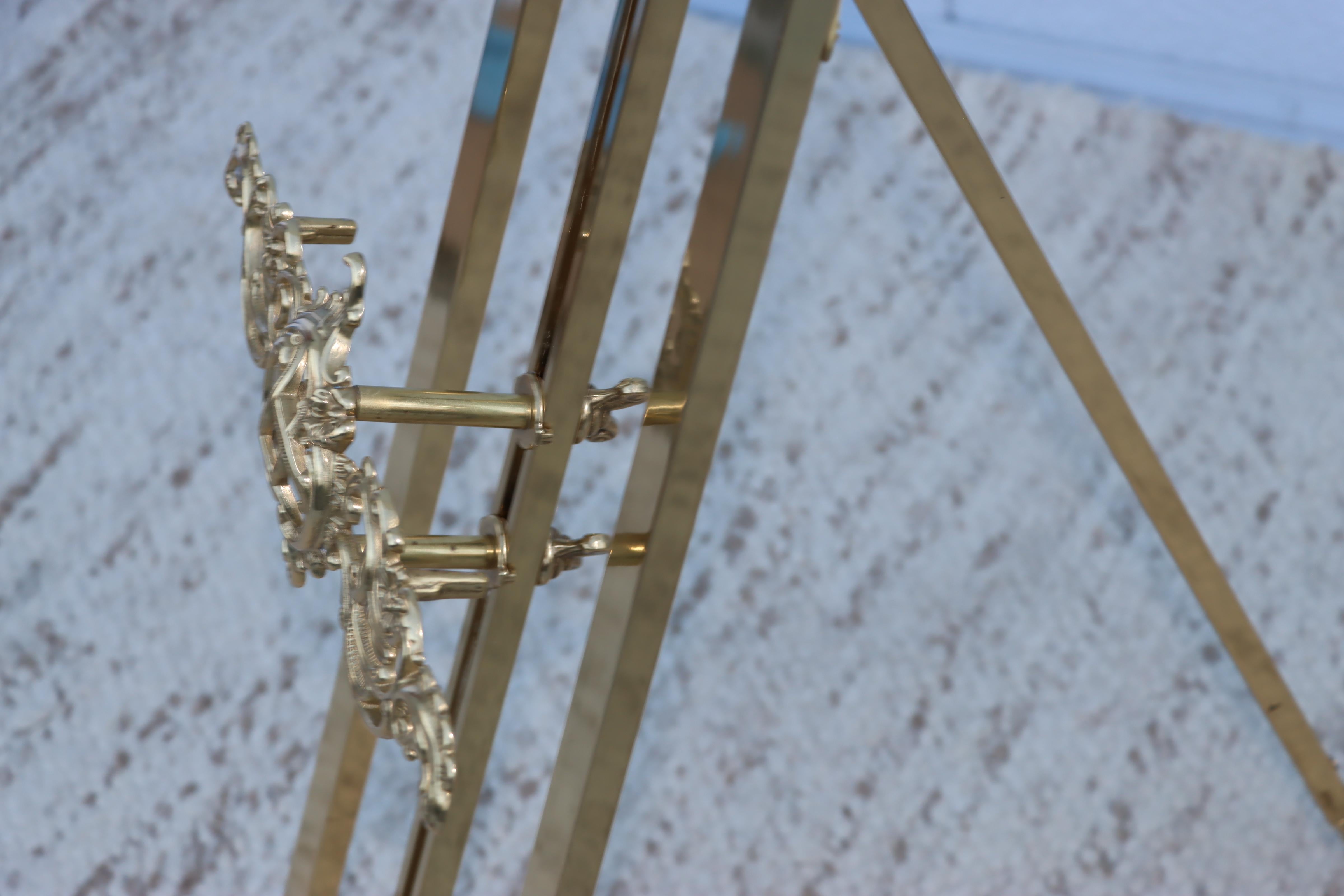 1970's Rococo Style Italian Brass Easel at 1stDibs