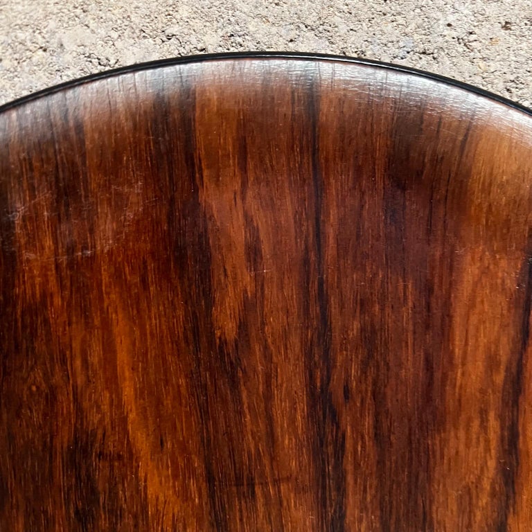 1970s Round Rosewood Service Tray Midcentury Modern Japan at 1stDibs