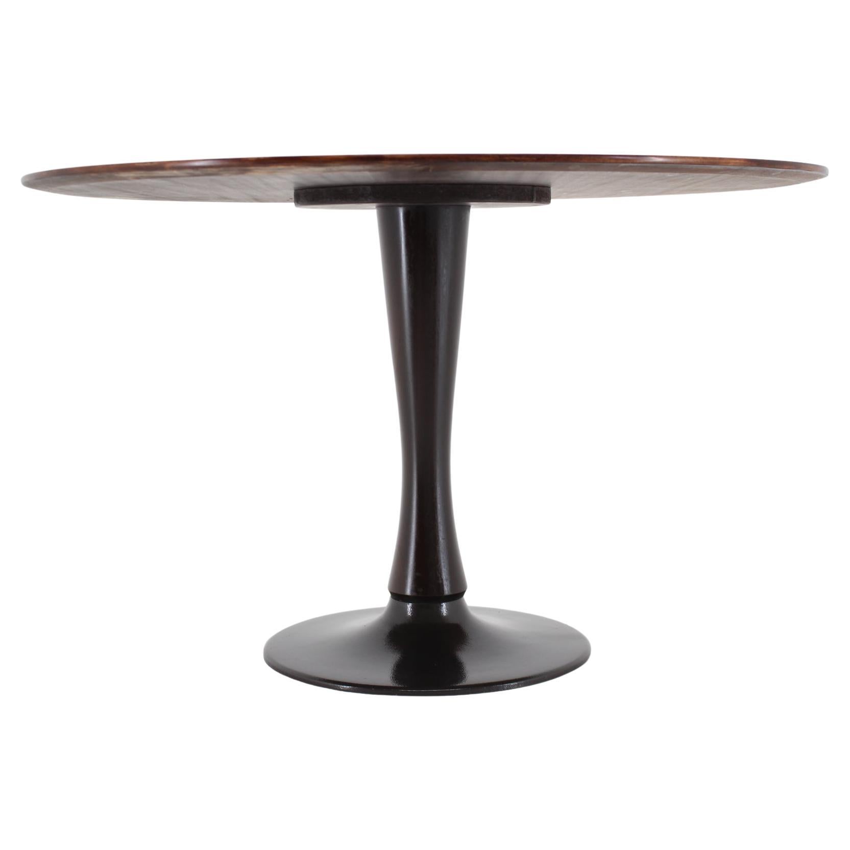 1970s Beech Round Dining Table, Czechoslovakia at 1stDibs