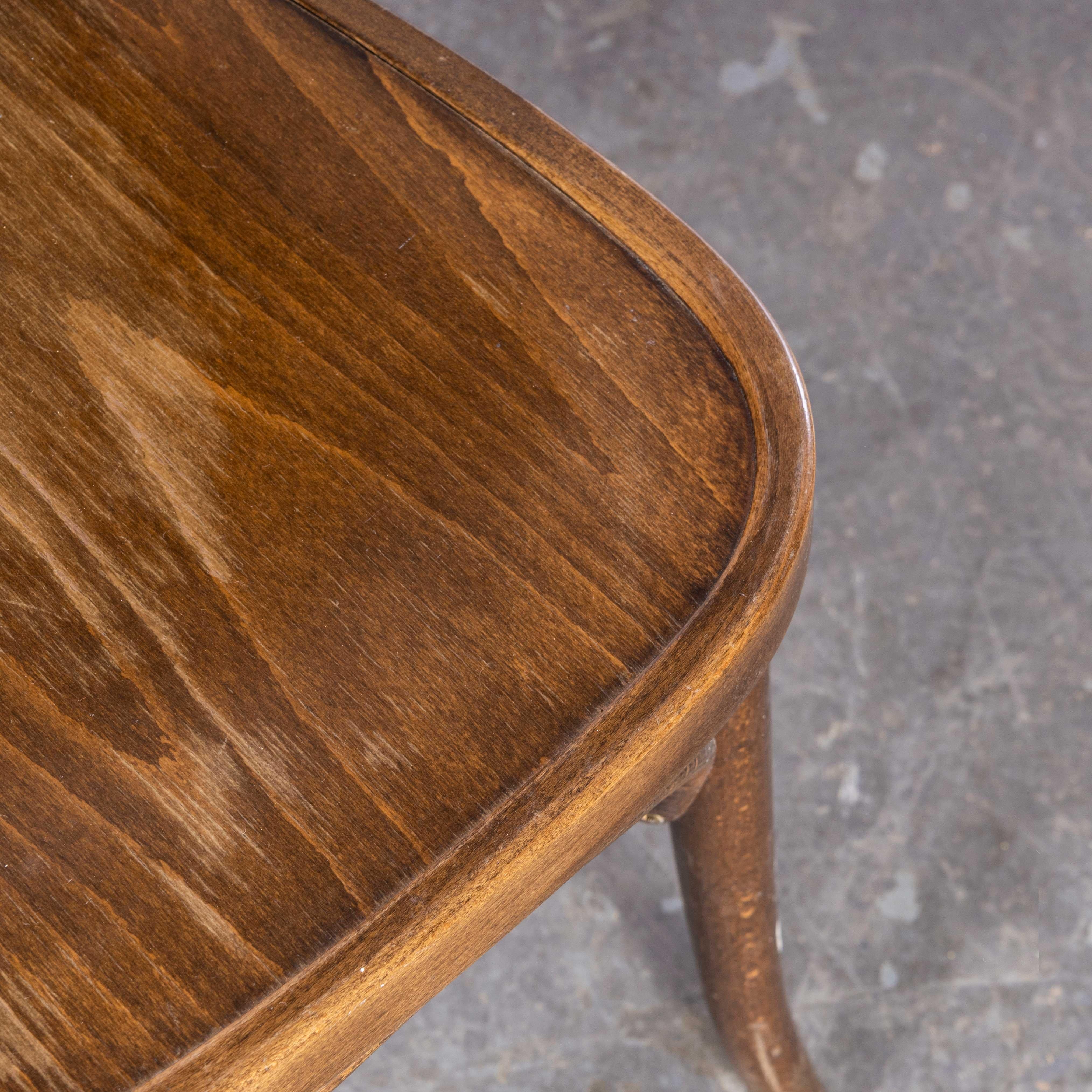 1970s Saddle Back Bentwood Dining Chair, Set of Six For Sale at 1stDibs