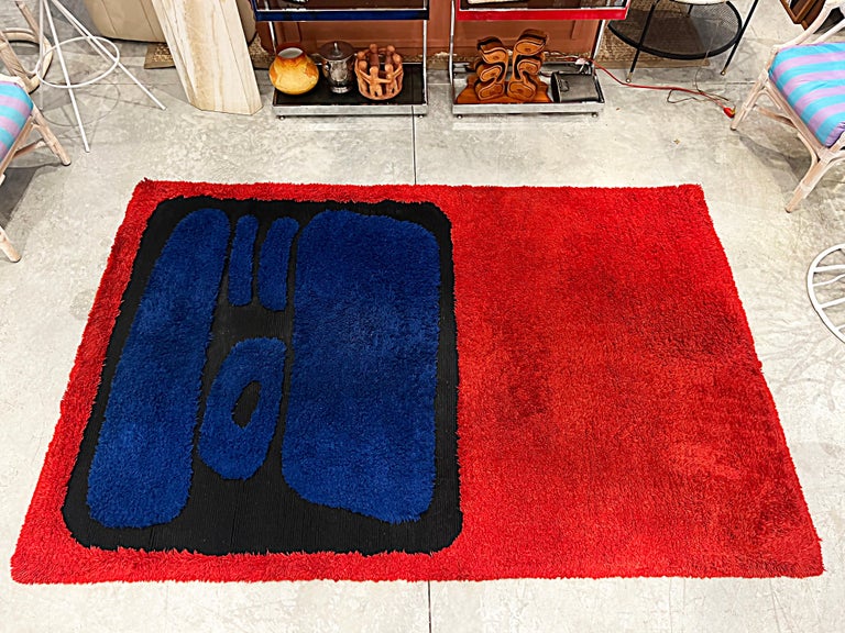 1970s, Sculpted Japanese Carpet Rug Inspired by Rothko For Sale at 1stDibs