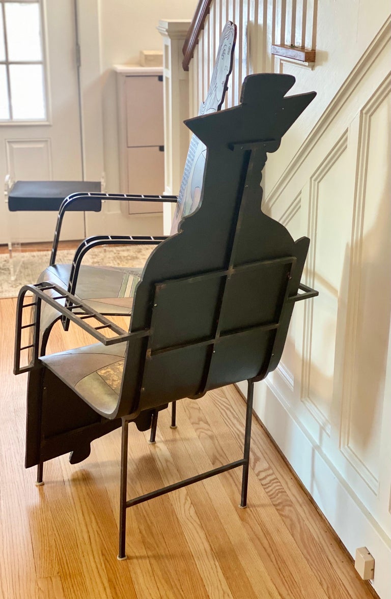 1970s Sculptural Picasso Style Bentwood and Steel Armchairs – a Pair ...