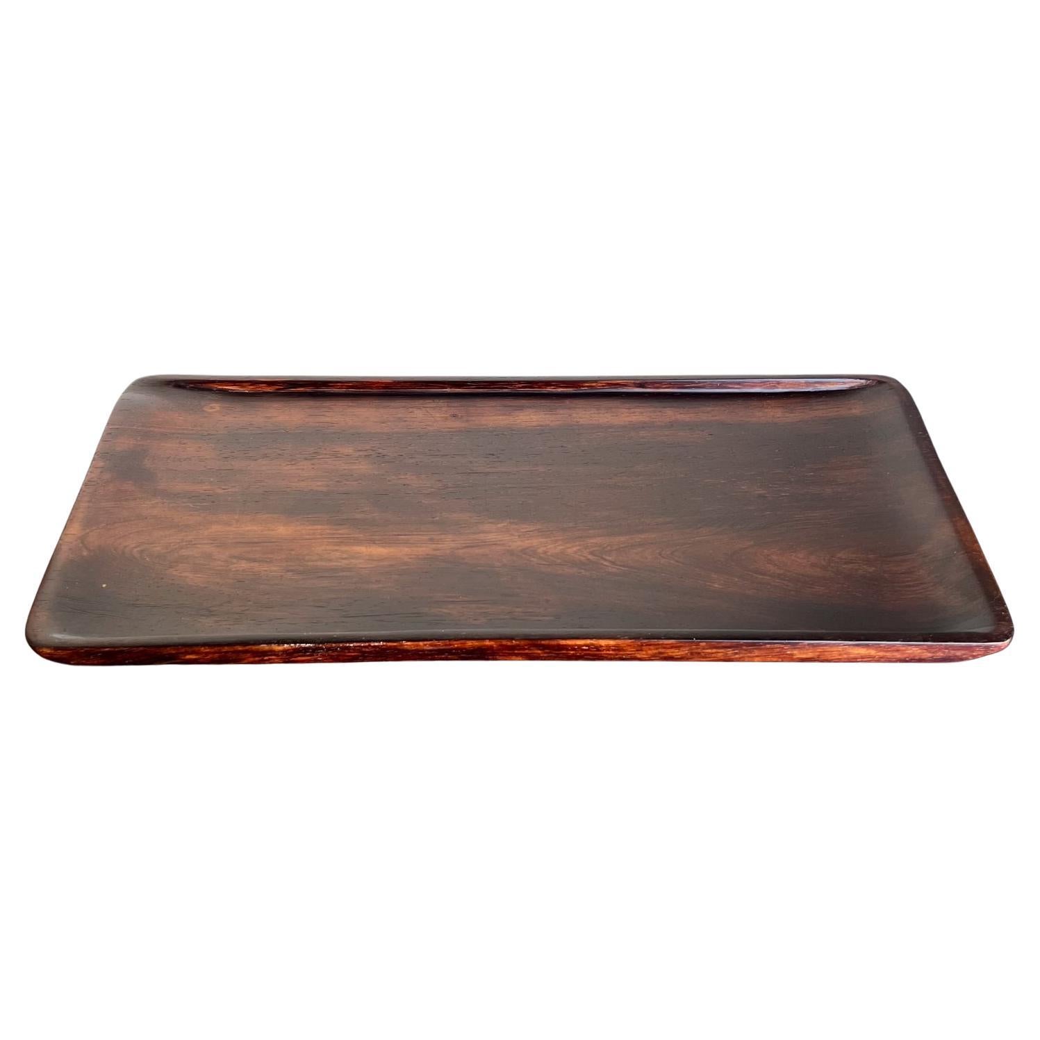 1970s Sensational Exotic Wood Service Tray For Sale at 1stDibs