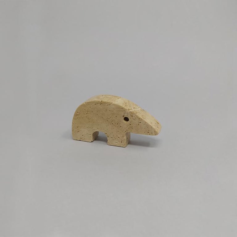 1970s Set of 4 Original Travertine Anteater Sculptures by F.Lli ...