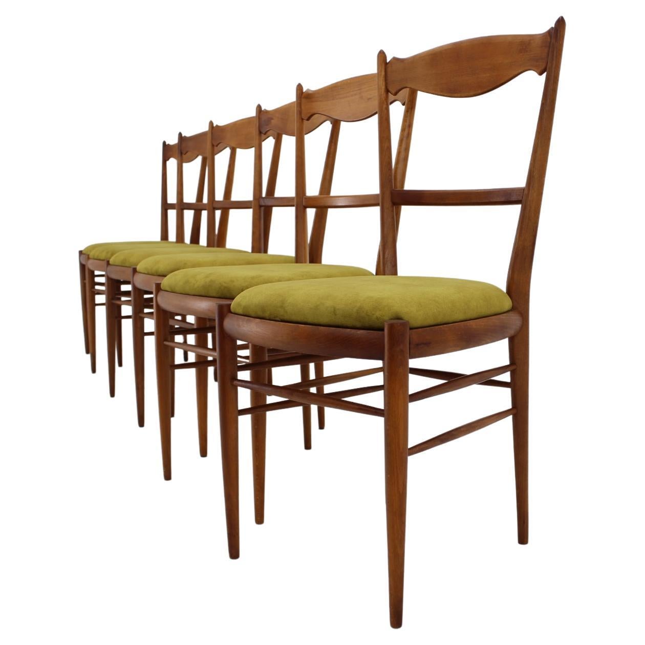 Set of 4 Zermatt Chrome and White Leather Sling Dining Chairs 1970s at ...