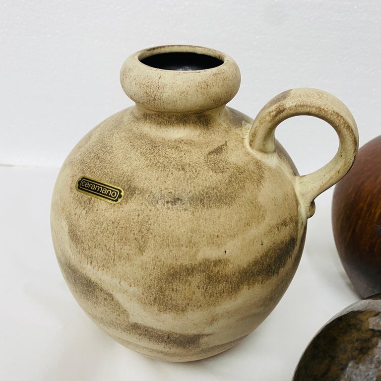 1970s Set of Four Mid-Century Modern Ceramic German Jugs by Ceramano ...