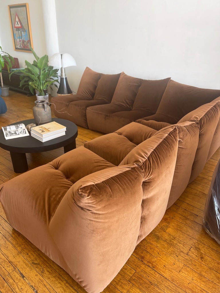 1970s Seven Salotti 'Zozo' Vintage Modular 5 Pieces Sectional Sofa at ...