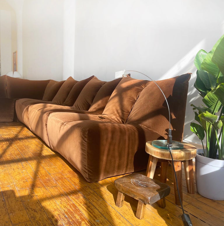 1970s Seven Salotti 'Zozo' Vintage Modular 5 Pieces Sectional Sofa at ...