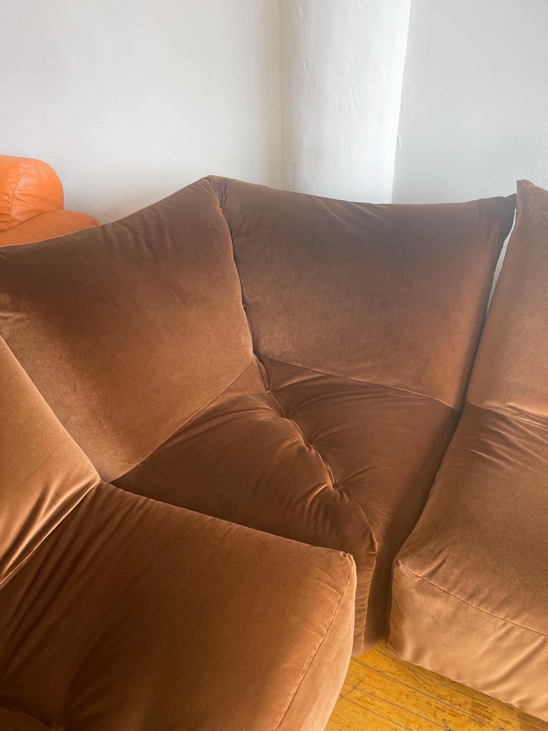 1970s Seven Salotti 'Zozo' Vintage Modular 5 Pieces Sectional Sofa at ...