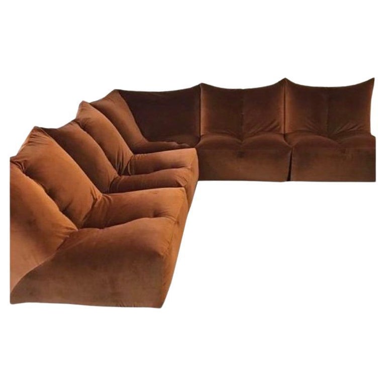 1970s Seven Salotti 'Zozo' Vintage Modular 5 Pieces Sectional Sofa For ...