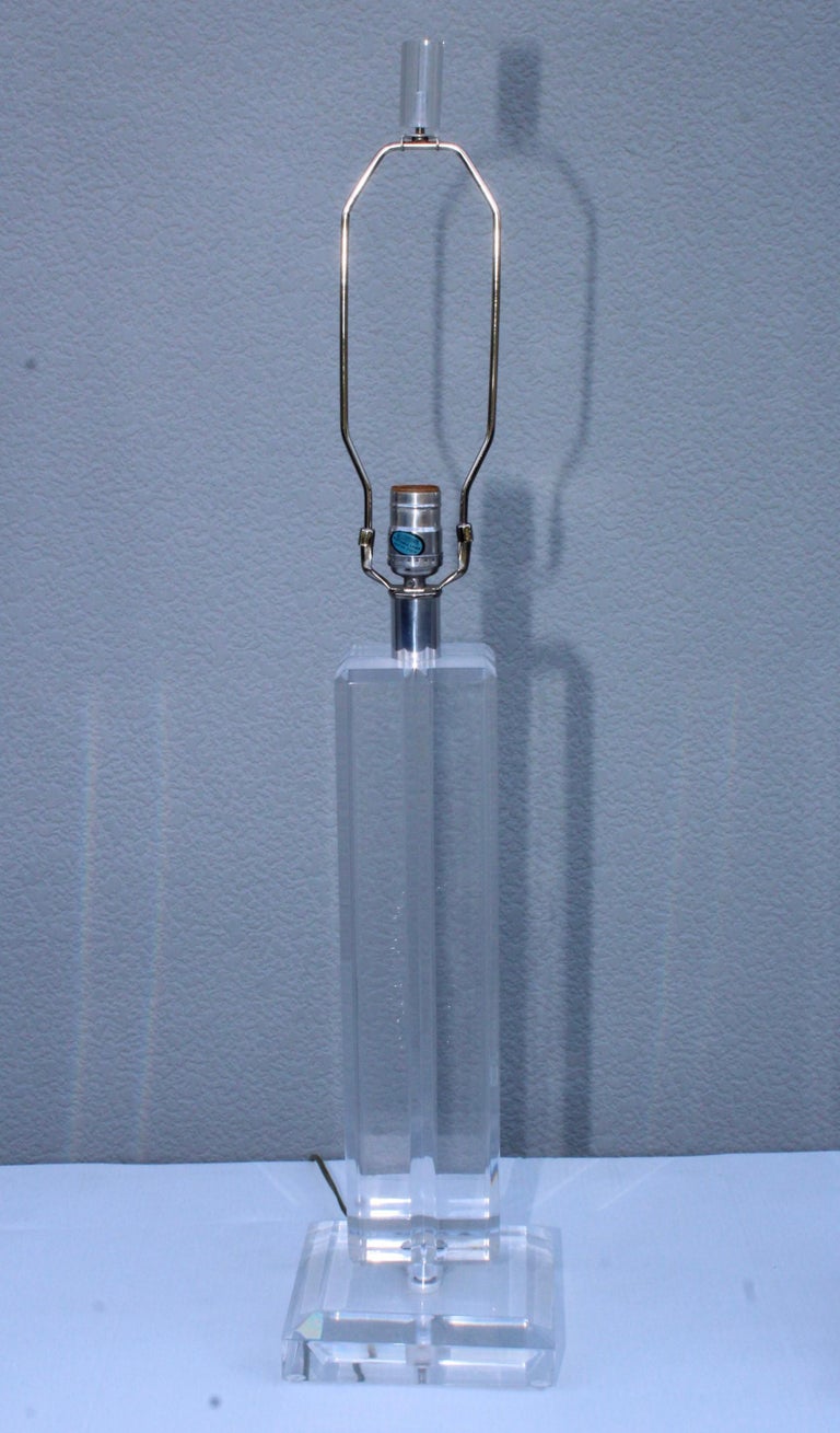 1970s Shirley Ritts Lucite Table Lamps at 1stDibs