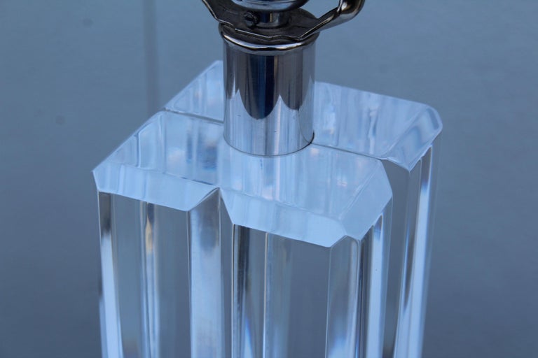 1970s Shirley Ritts Lucite Table Lamps at 1stDibs