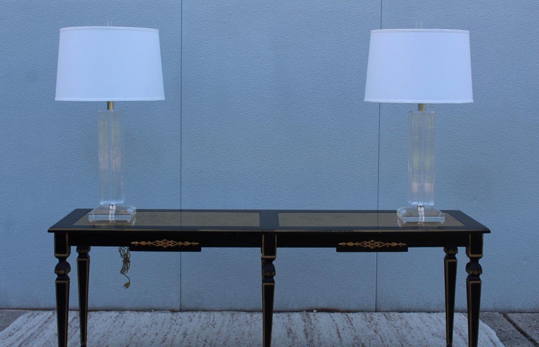 1970s Shirley Ritts Lucite Table Lamps at 1stDibs