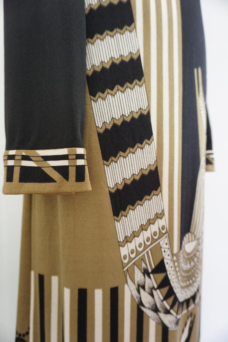 1970s signed Paganne by Gene berk silk dress vintage For Sale at 1stDibs