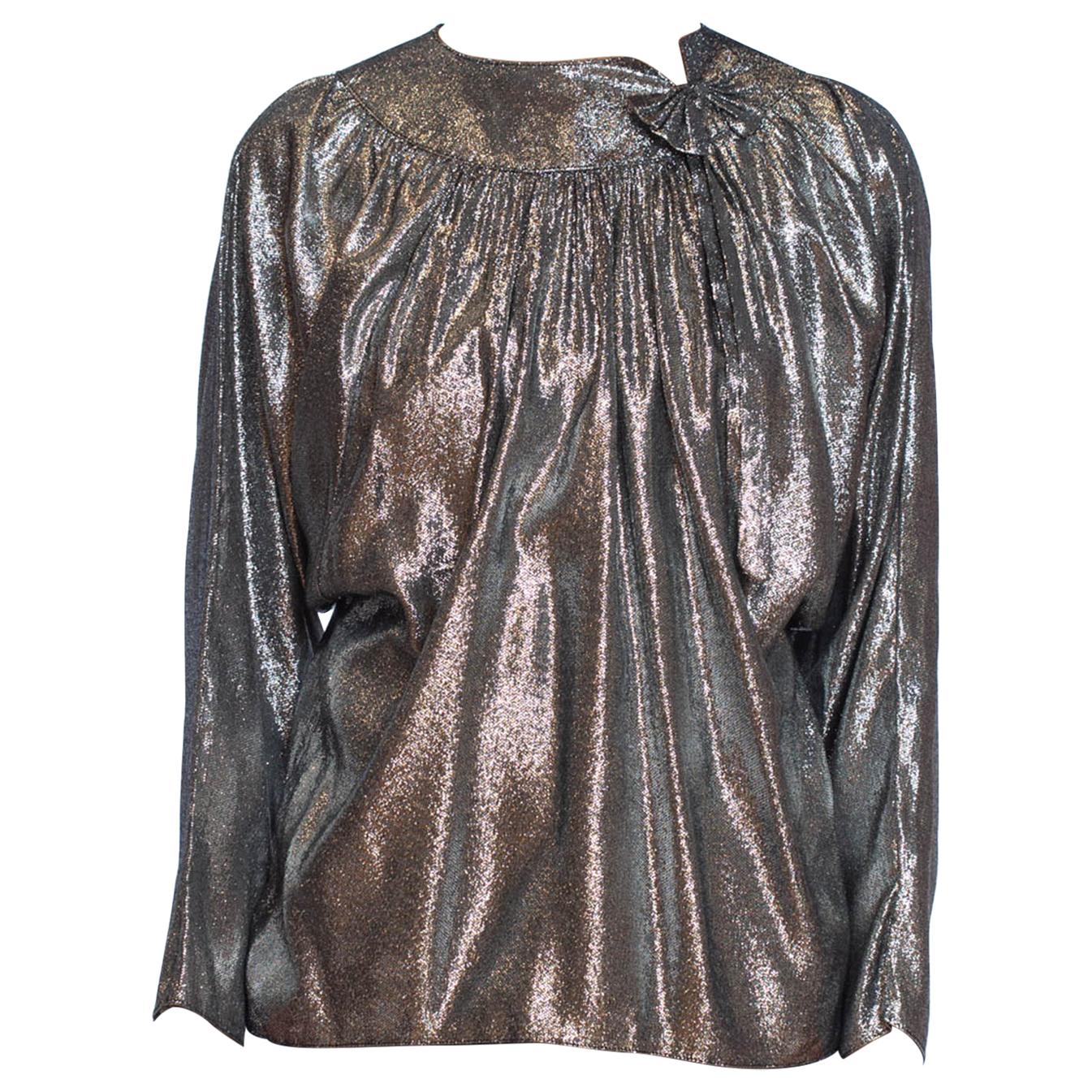 Racil Silver Sequin Blouse For Sale at 1stDibs | silver blouse, racil ...