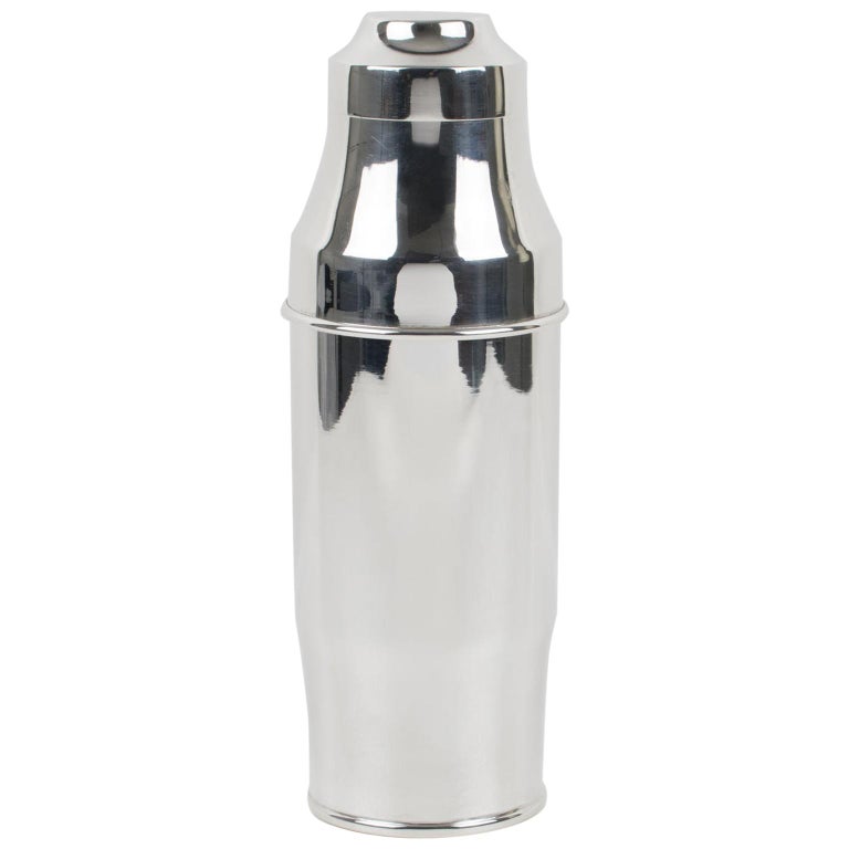 1970s Silver Plate Cocktail Shaker and Jigger by Bellini, Brazil at 1stDibs