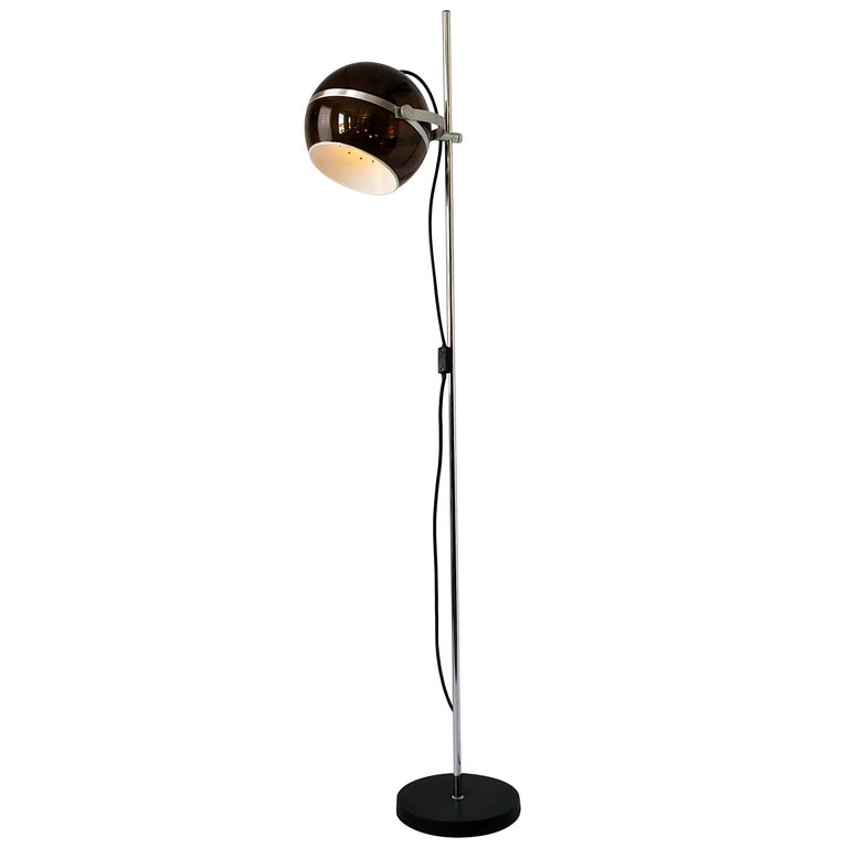 1970s Smoked Acrylic Shade Floor Lamp from Holland at 1stDibs
